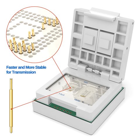 2 in 1 eMMC / eMCP Socket (169-FBGA,153-FBGA,162-FBGA,186-FBGA) Test ...
